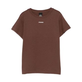 Pinko Pinko, Femme, Tops, Brun, Taille: 36 FR Basico T-shirt