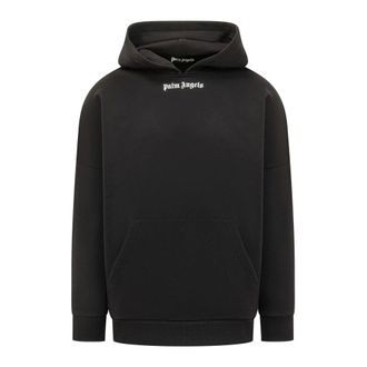 Palm Angels Homme, Sweatshirts et sweats &agrave; capuche, Noir, Taille: XS Logo Over Sweat &agrave; capuche