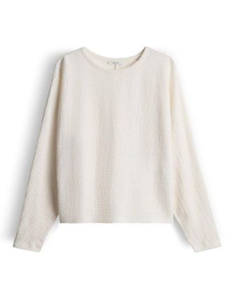 OPUS Langarmshirt SANUNI Loose mit Crinkle Effekt weite Passform, weicher Griff