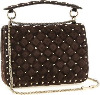 Valentino Garavani Womens Brown Calfskin Crossbody Bag