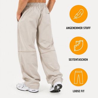Smilodox Jogginghose Kynaro Trainingshose, Loose Fit, Trackhose f&uuml;r Gym & Freizeit elastischer Bund, Kordelzug, Rei&szlig;verschlusstaschen, Mesh-Futter
