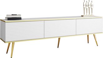 Mirjan24 TV Lowboard Orenate MDF 175 mit Füße, Griffloses Öffnungssystem, 3 Klappe/Tür, TV Board Sideboard, Unterschrank, Fernsehschrank, TV Tisch, Fernsehtisc