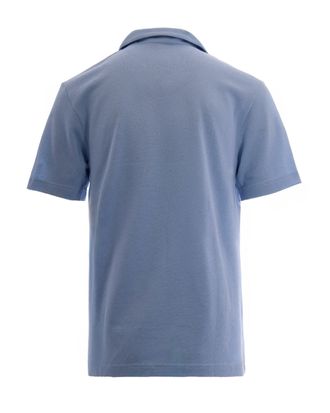 Lacoste Mens Polo Shirt Classica Chambray Blue Cotton Linen T-shirts And Polos