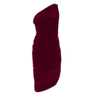 Norma Kamali Femme, Robes, Rouge, Taille: 38 FR Diana Short Asymmetric One-Shoulder Dress