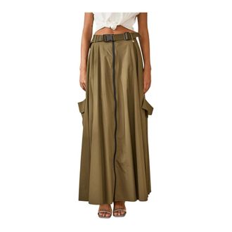 Souvenir Femme, Pantalons, Vert, Taille: 36 FR Falda Bolsillos Militar