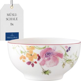 Villeroy & Boch Mariefleur M&uuml;slischale Oval Bunt, Sp&uuml;lmaschinenfest, Mikrowellensicher, Kleine Sch&uuml;ssel, Sch&auml;lchen, Sch&uuml;ssel f&uuml;r M&uuml;sli, Snacks oder Dips, Schale, Bol,