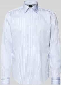 HUGO BOSS Regular Fit Businesshemd aus reiner Baumwolle Modell JOE