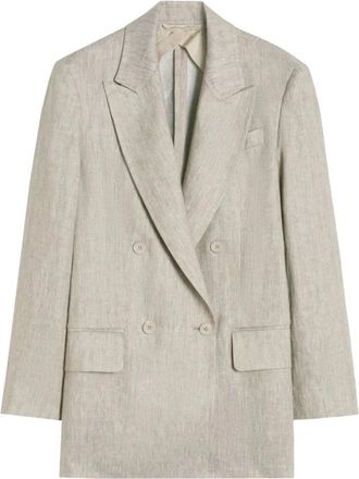 Max Mara Femme, Vestes, Gris, Taille: 36 FR Olimpia Double-Breasted Blazer