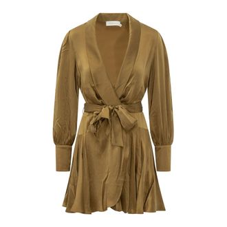 Zimmermann Mini Wickelkleid - - Dresses - Damen - Gr&uuml;n - S