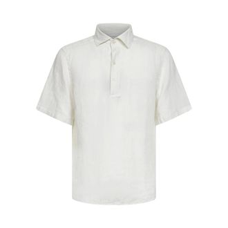 MC2 Saint Barth Homme, Tops, Blanc, Taille: M Polo en Lin