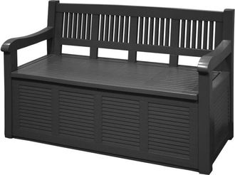 Progarden Banc coffre de jardin en polypropylène - Gris anthracite - 249 l