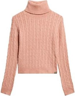 Superdry Pull Hiver Fitted Cable 5ae Dusty Rose L