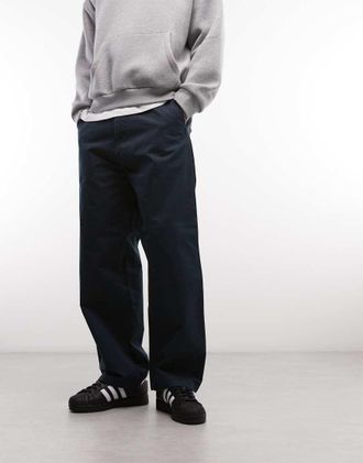 Carhartt Work in Progress Brady - Pantalon ample - Bleu fonc&eacute;