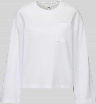s.Oliver Red Label Relaxed Fit Langarmshirt aus reiner Baumwolle