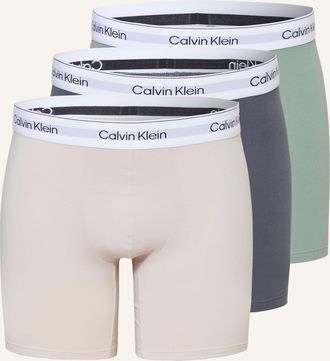 Calvin Klein 3er-Pack Boxershorts Icon Cotton Stretch gruen