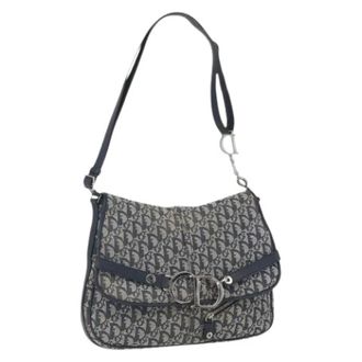Dior Sac bandouli&egrave;re en toile Trotter Pre-owned - Femme - Pre-owned - Bleu - Taille: ONE Size