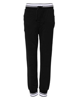 Dolce & Gabbana Womens Cotton Mid-Waist Joggers Black