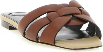 Saint Laurent Tribute Mule - Cognac