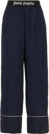 Palm Angels Femme, Pantalons, Bleu, Taille: 36 FR Soiree Pyjama Pants