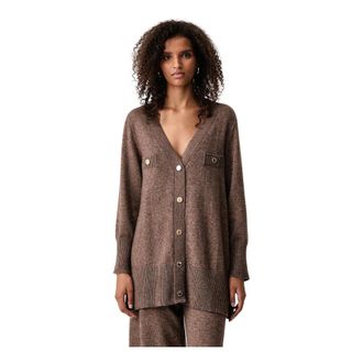 Lola Casademunt Gilet en maille m&eacute;lang&eacute;e en m&eacute;lange de laine - Femme - Pulls - Brun - Taille: 42 FR