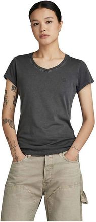 G-Star G-Star RAW Damen Eyben Slim V-Neck Top 2.0, Grau (Grey Asphalt gd D24533-B059-G415), XS