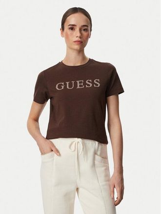 Guess T-Shirt V6RI20 J1314 Braun Regular Fit
