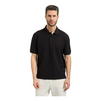 A|X Armani Exchange Homme, Tops, Noir, Taille: XL Polo Jacquard en Coton Merceris&eacute;