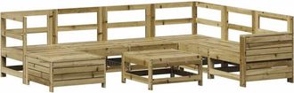 vidaXL Salon de jardin 8 pcs bois de pin impr&eacute;gn&eacute; vidaXL