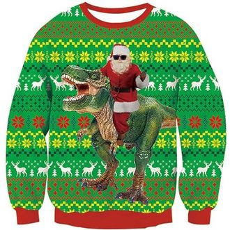 Generic Sweat Noel Homme imprim&eacute;s Moche, Pull de No&euml;l Manches Longues-Sweatshirt Col Rond Grande Taille Christmas Pullover Polaire Sweats Chaud Automne et Hiv