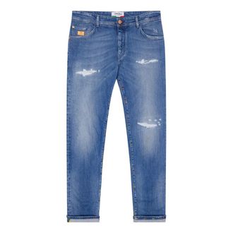 Carlo Colucci Premium Tapered Fit Jeans - Brooklyn - - Jeans - Herren - Blau - W34 L32