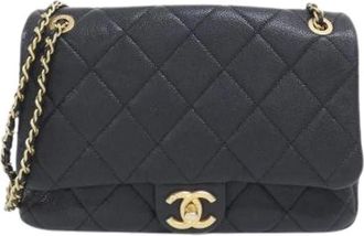 Chanel Sac bandouli&egrave;re en cuir caviar Pre-owned - Femme - Pre-owned - Noir - Taille: ONE Size