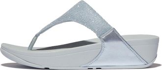 FitFlop Womens Lulu Shimmerlux Toe-Post Sandals, blau, 42 EU