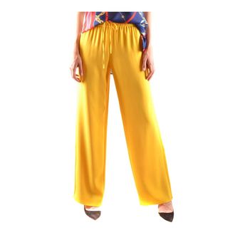 Red Valentino Weite Bein Klassische Gelbe Hose - - Trousers - Damen - Gelb - S
