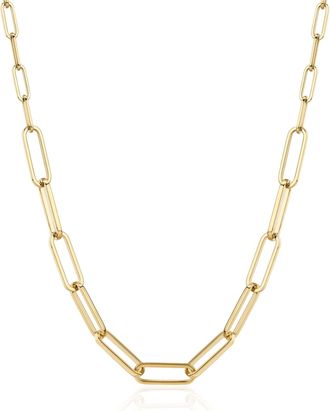 Brosway Halskette Emphasis f&uuml;r Damen aus 316L-Edelstahl mit 14-Karat-Gold-Beschichtung, Karabinerverschluss, L&auml;nge: 80 cm, BEH02