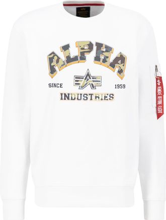 Alpha Industries College Camo Sweatshirt für Herren White