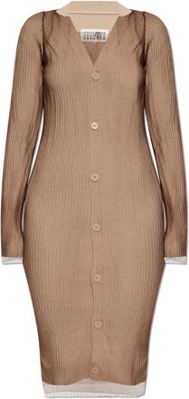 Maison Margiela Femme, Robes, Beige, Taille: 40 FR Robe avec tulle décoratif