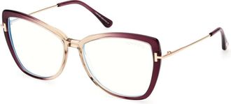 Tom Ford Femme, Accessoires, Violet, Taille: 55 MM Collection de Lunettes &Eacute;l&eacute;gantes