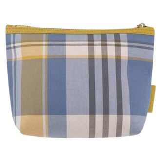 Burberry Pochette en toile Pre-owned - Femme - Pre-owned - Bleu - Taille: ONE Size
