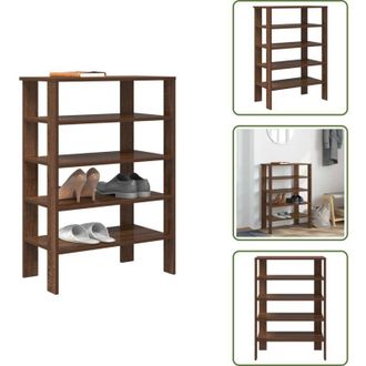 vidaXL The Living Store - vidaXL Schuhregal Braun Eichen-Optik 61x32x87,5 cm Holzwerkstoff
