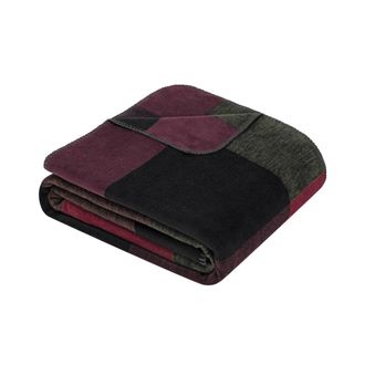 Ibena Bolton Decke 150 x200 cm - Baumwollmix, weich, warm & waschbar, Kuscheldecke kariert mehrfabig