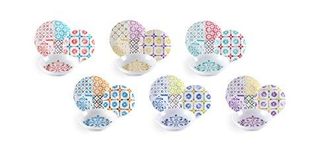 Excelsa Maioliche Tellerservice, 18-teilig, Porzellan, Mehrfarbig, STK