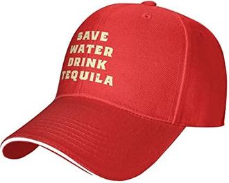 IUBBKI Save Water Drink Tequila Sandwich réglable Casquette à visière Sports de Plein air Casquette de Baseball Casquette de Camionneur
