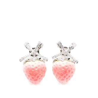 Yvmin Yvmin, Femme, Accessoires, Rose, Taille: ONE Size Strawberry Bowknot Earring