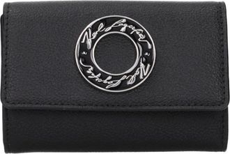 Karl Lagerfeld Logo Emblem Trifold Wallet - - Accessories - Damen - Schwarzk - ONE SIZE