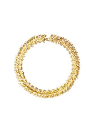 Monet Jewelry collier &agrave; motif de feuilles (ann&eacute;es 1950) - Or