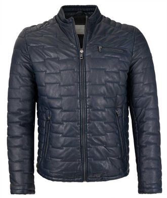 Bugatti Lederjacke Men-101/M Echtleder Herren Lederjacke Steppjacke Lammnappa navy