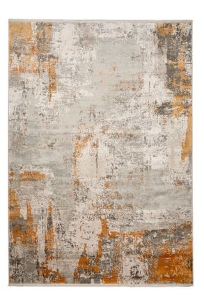 Dieter Knoll Collection Vintage-Teppich Apollo, Gold, Textil, Naturmaterialien, Abstraktes, rechteckig, 160x230 cm, leicht zusammenrollbar, Teppiche & B&ouml;den, Teppiche, Vintag