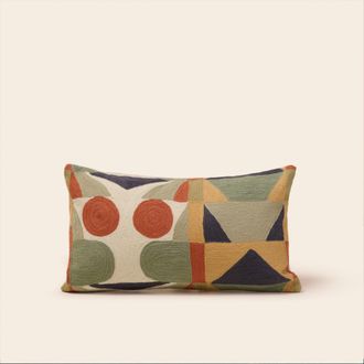Madura Housse De Coussin Nikolla Orang&eacute; et sable - ORANGE