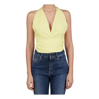 Kiton Femme, Tops, Jaune, Taille: 38 FR Top en soie