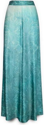 Elena Miro Femme, Pantalons, Bleu, Taille: 40 FR Pantalon palazzo imprim&eacute;